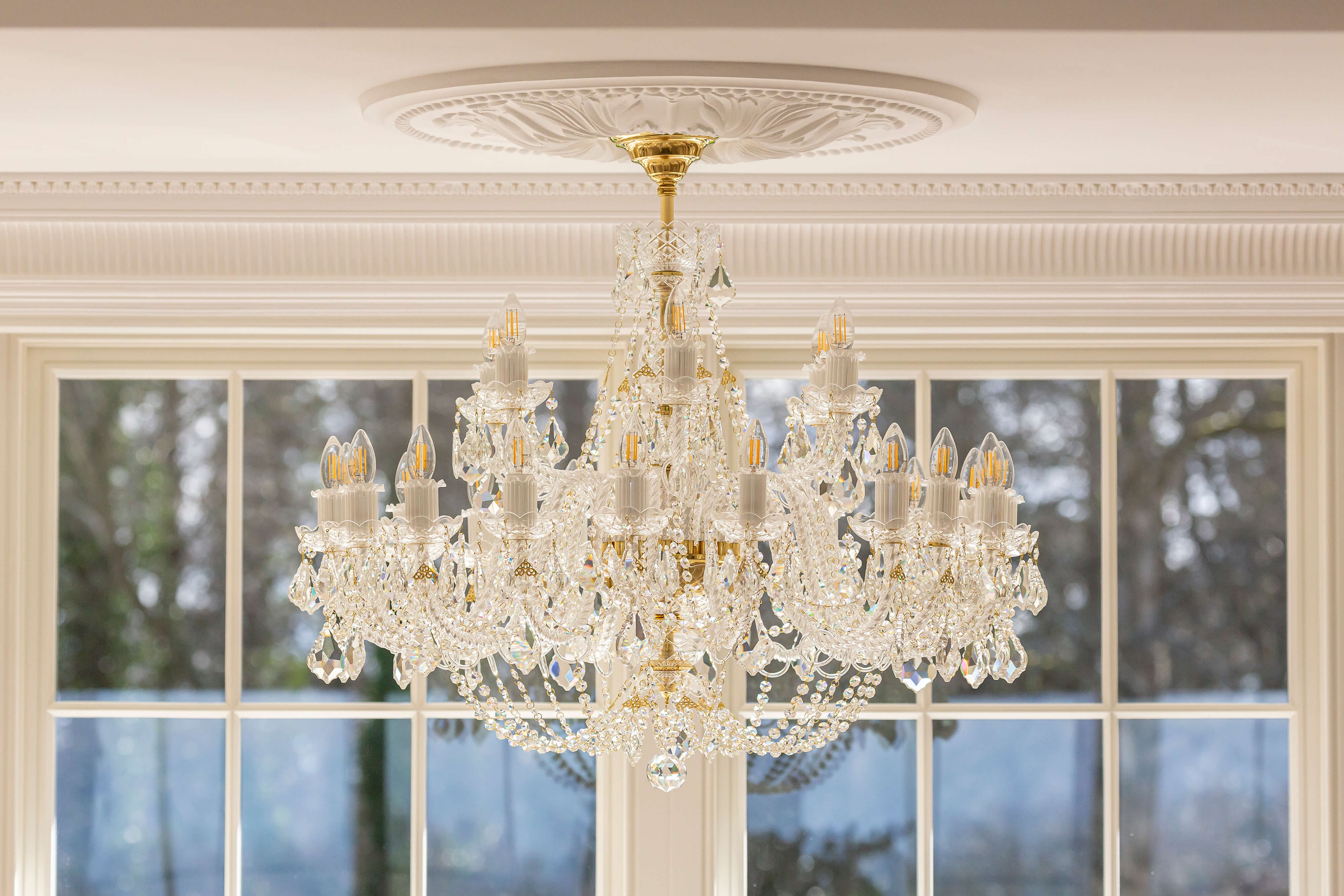 A Cascading Stairwell Chandelier for a Glamorous New Build