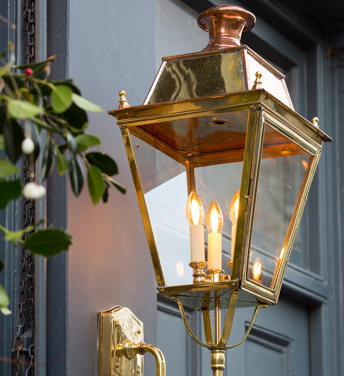 Battledown Pillar Lantern Tall Triple Bulb